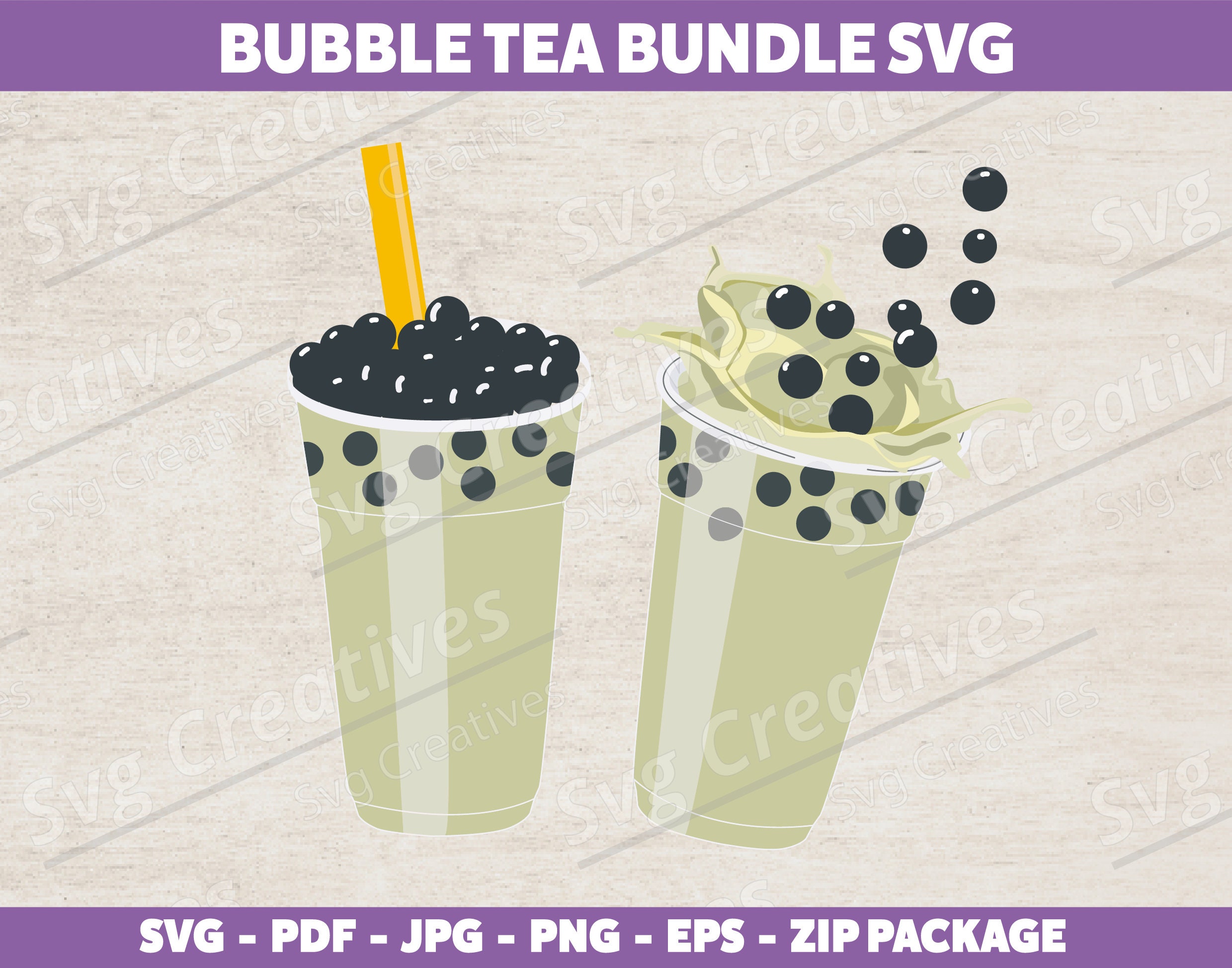 Bubble Tea SVG PNG PDF Eps Jpg Bubble Tea Gift Svg Tea Lover - Etsy UK