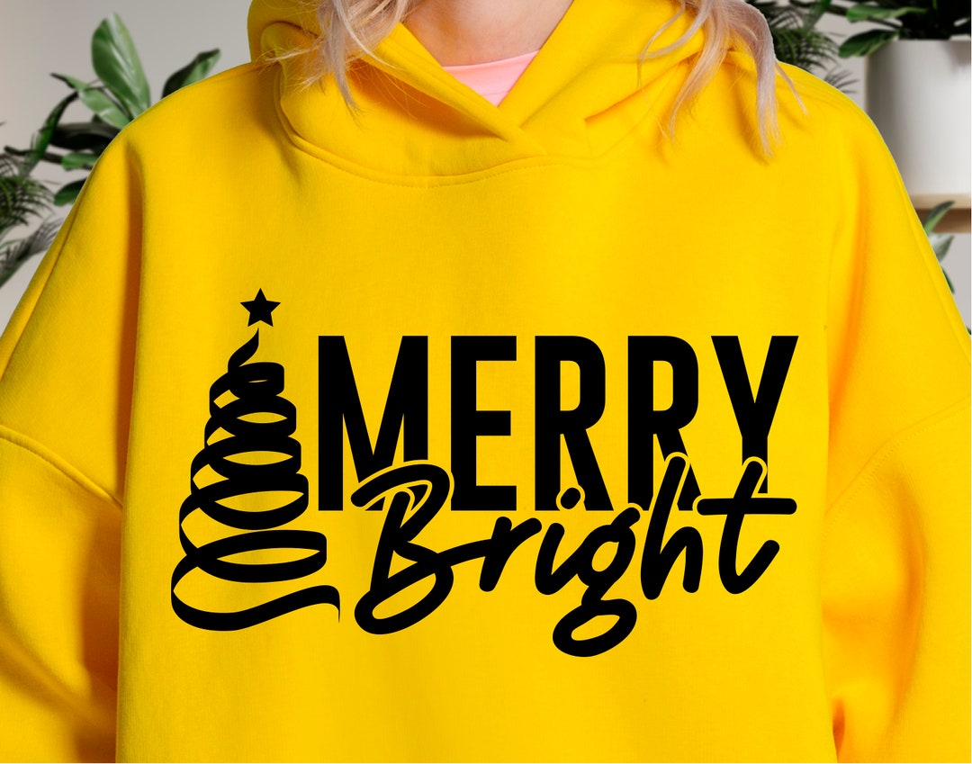 Merry and Bright SVG PNG PDF Eps Jpg, Christmas Vibes Svg, Merry ...