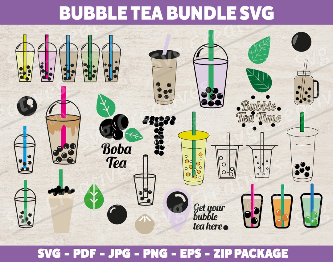 Bubble Tea SVG PNG PDF Eps Jpg, Bubble Tea Gift Svg, Tea Lover Svg ...