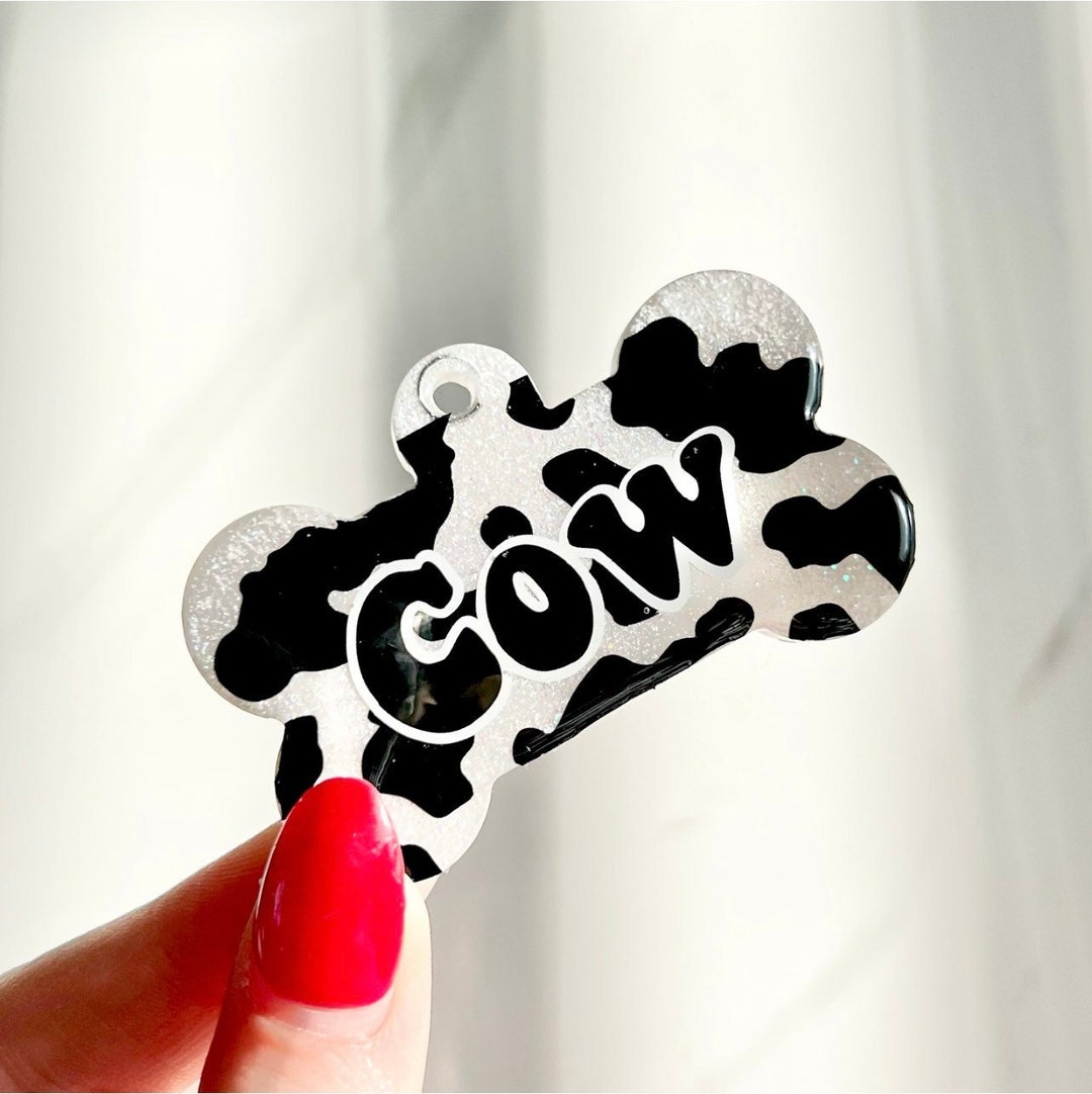 Cow Print Pet Tag, Farm Animal, Cow, Cow Print, Dog Tag - Etsy