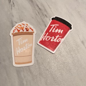 Tim Horton's Vinyl Sticker, Coffee, Ice Capp, Canadian, Permanent Vinyl ...
