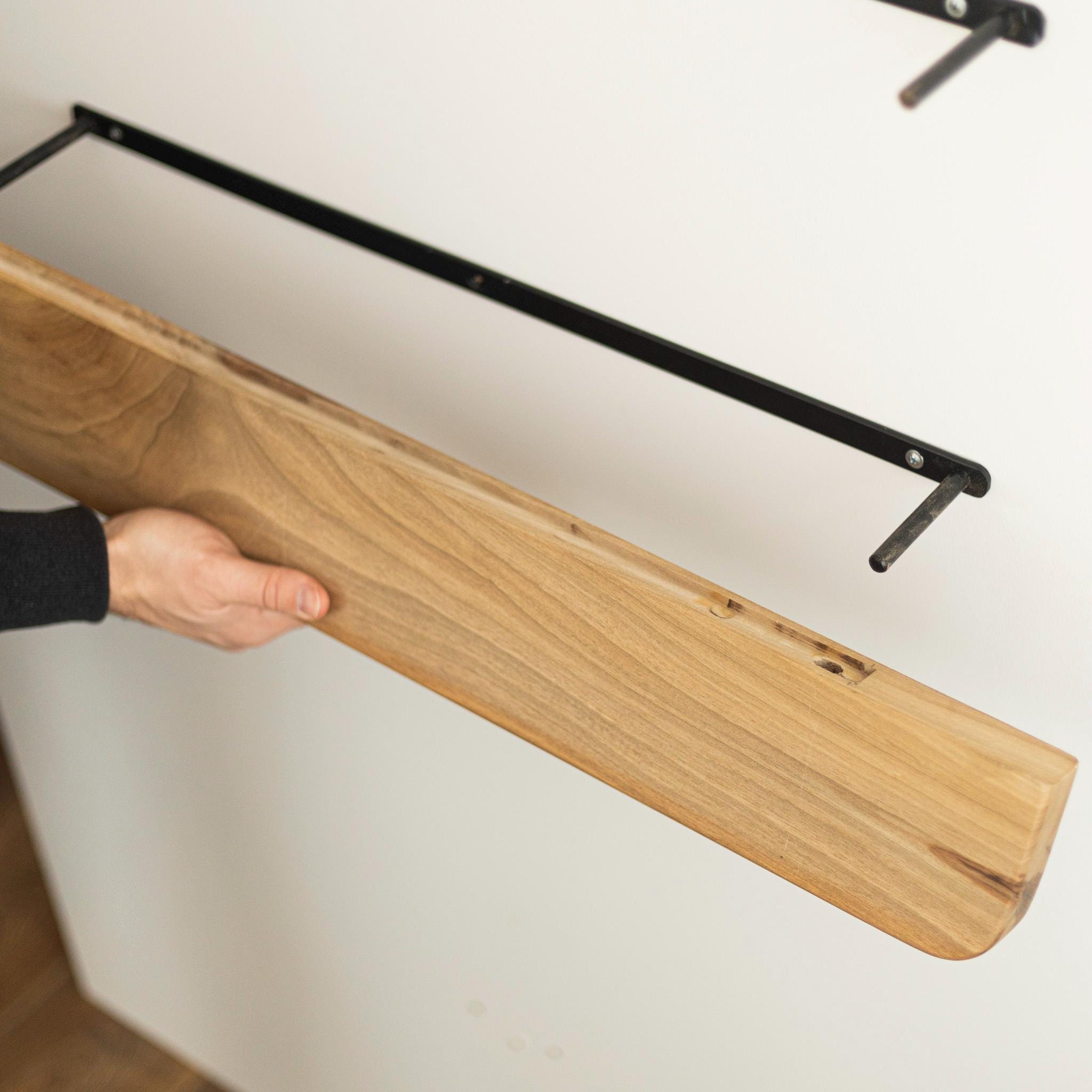 Floating Shelves, Live Edge Shelves, Walnut Shelves, Solid Wood Shelf ...