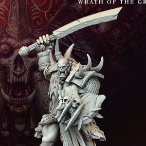 Orc Chief Fighter Barbarian Sword and Buckler, Half-orc Scales: 28mm ...