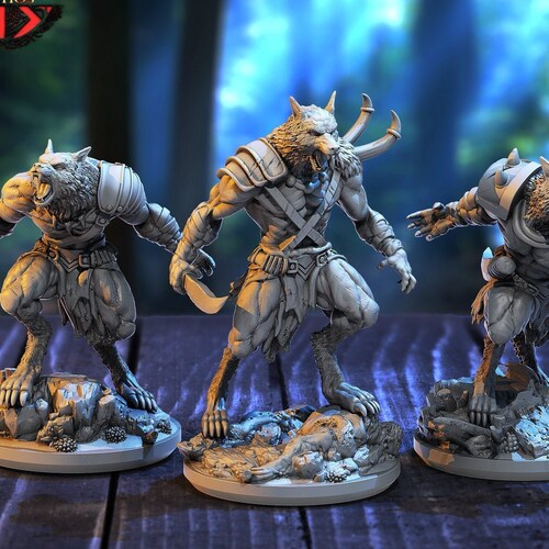 Werewolf 28mm and 32mm Scale Werewolf Miniature Dungeons - Etsy