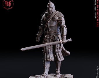 Fighter Soldier in Armor Miniature Dungeons and Dragons 28mm, 32mm,75mm ...