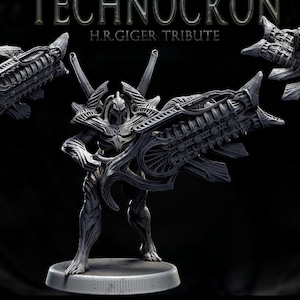 Sci-fi Miniature Robot Infantry, H.R Giger Style | 5 Base Sizes | Resin ...