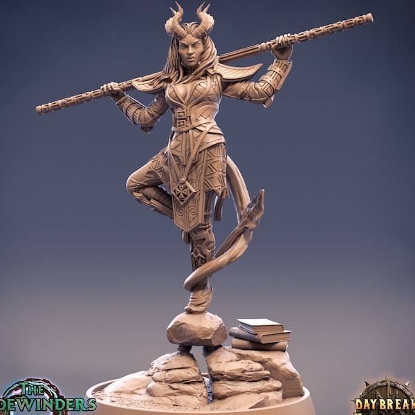 Tiefling Miniature Female Monk - Etsy