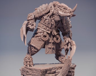 Dragonborn Fighter Dnd Miniature 28mm 32mm 75mm Scale - Etsy