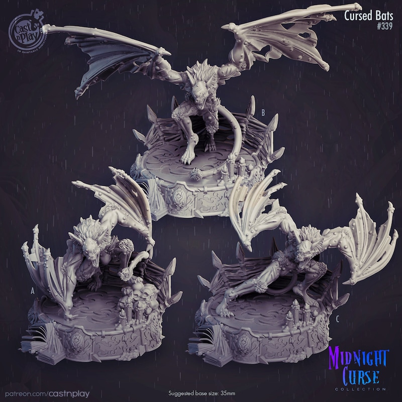 Bat Figurine Dnd - Etsy