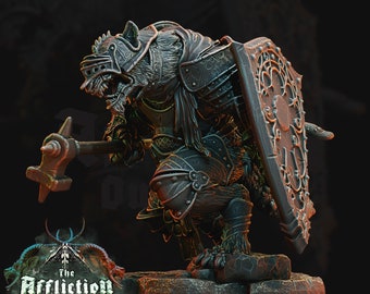 Wererat in Heavy Armor Resin Miniature Dungeons and - Etsy