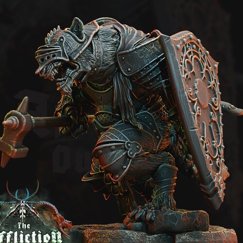 Wererat in Heavy Armor Resin Miniature Dungeons and - Etsy