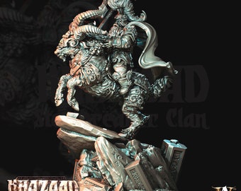 Dwarf Fighter Mounted on Ram Scale 28mm 32mm 75mm Resin | Etsy