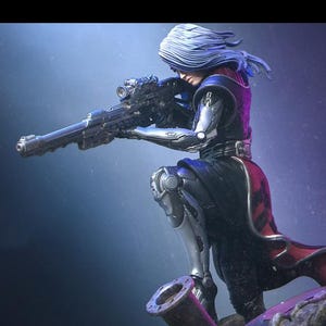 Sci-fi Female Cyborg Sniper Assassin | Unpainted Resin Miniature ...