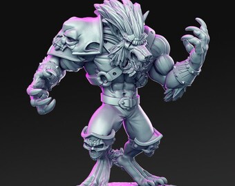 Werewolf 28mm and 32mm Scale Werewolf Miniature Dungeons - Etsy