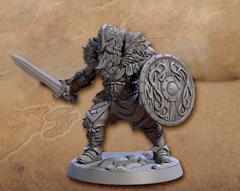 He Man Barbarian Fighter Miniature 28mm 32mm 75mm Scale 8K Resin 3D ...