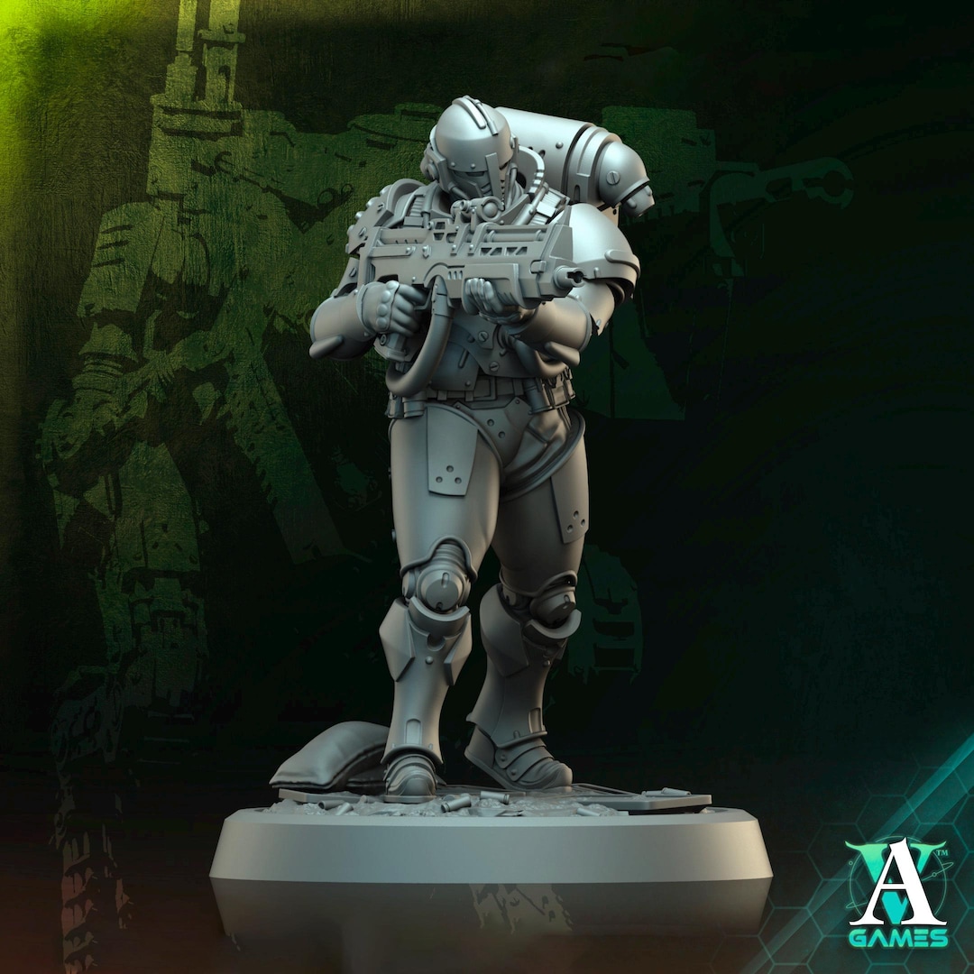 Sci-fi Miniature Space Soldier Argo Commando | 5 Sizes /scales | Resin ...