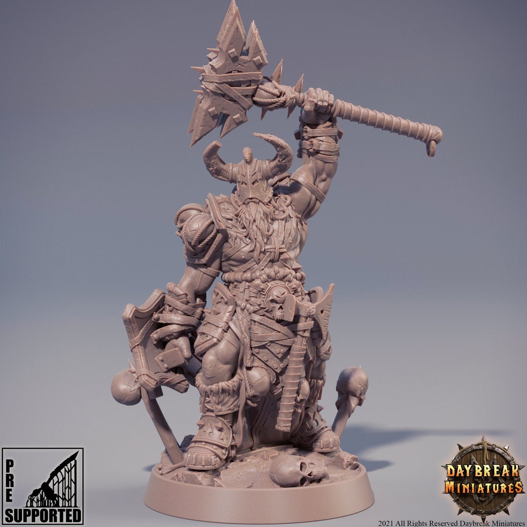 Evil Fighter Mace and Shield | Blood Warriors | 3 Sizes | Miniature ...