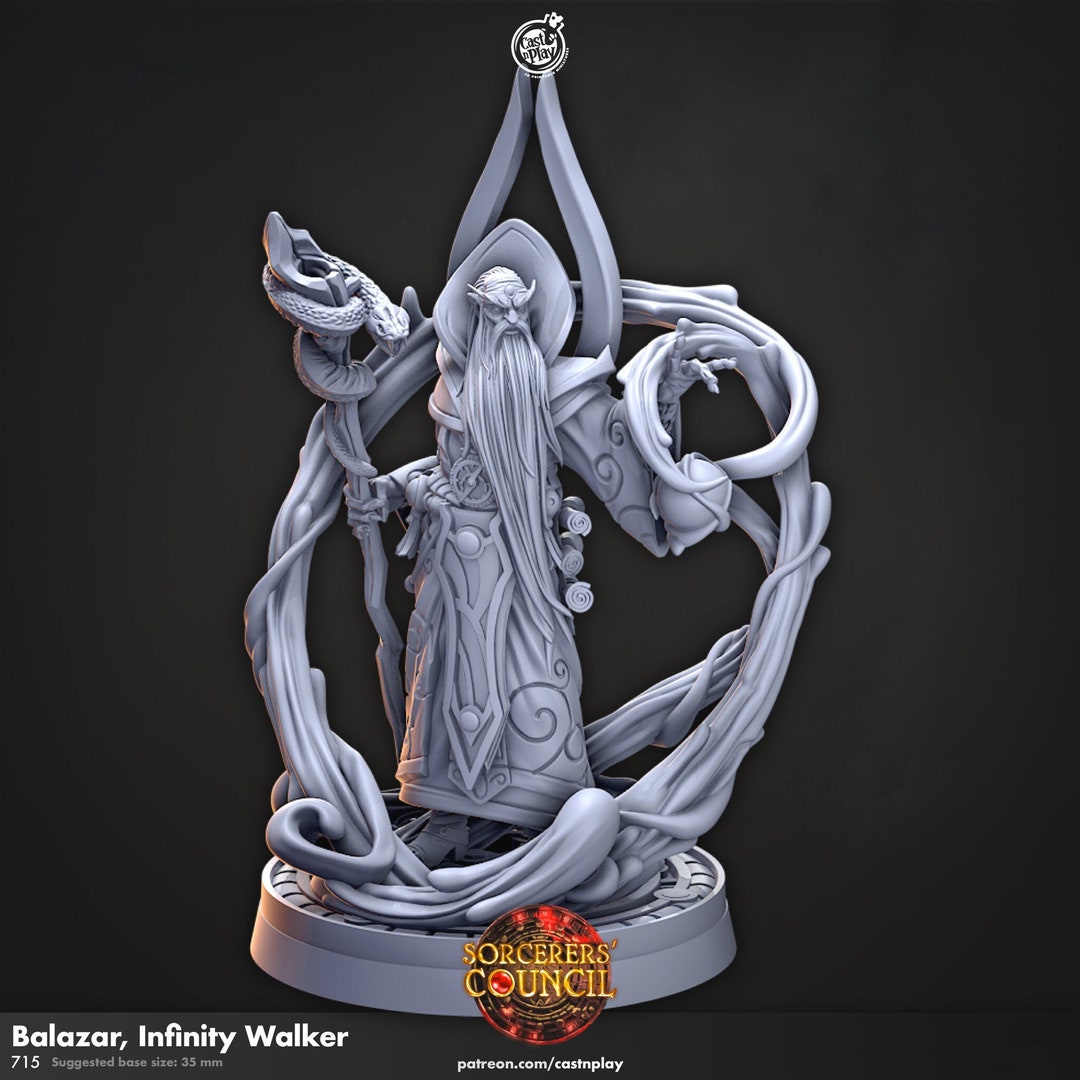 Human Wizard, Warlock, Sorcerer PC NPC | 28mm, 32mm,54mm, 75mm, 100mm ...