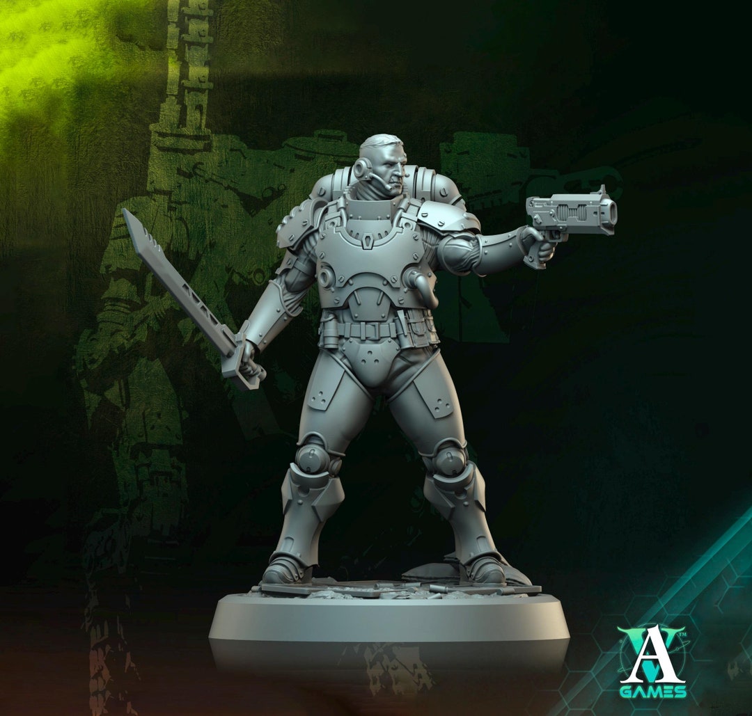 Sci-fi Miniature Space Soldier Argo Commando | 5 Sizes /scales | Resin ...