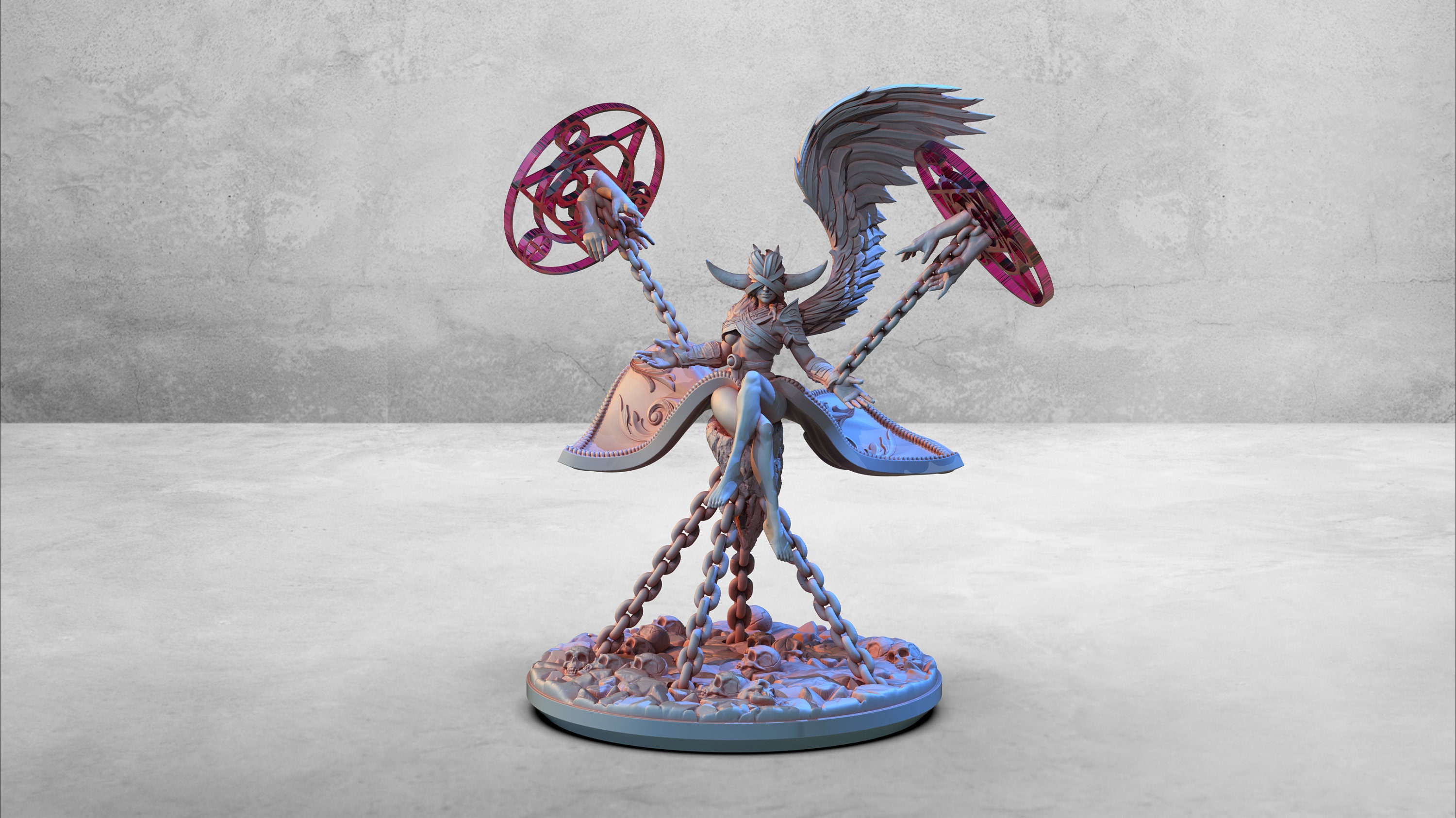 Asbeel Miniature – Dark Winged Angel | 5 Sizes Resin RPG Model - Etsy