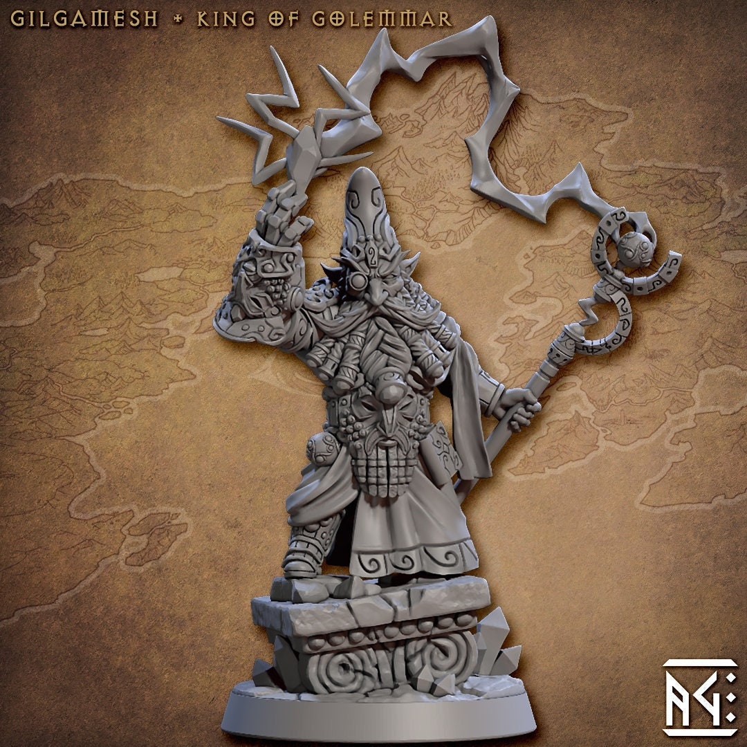 Gnome Wizard King PC NPC | 28mm, 32mm Scale | 54mm,75mm Tall | Resin ...
