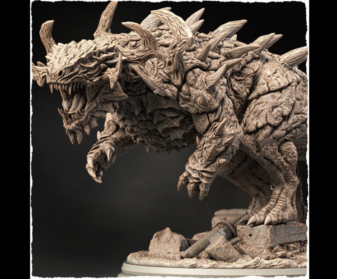 Behemoth, Tarrasque (4 Sizes) D&D Miniature | 225mm Long, 80mm Height ...