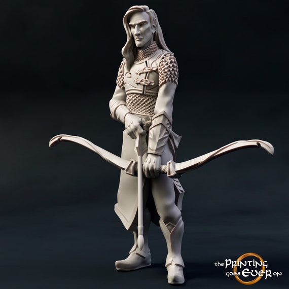 Elf Fighter Ranger Archer in Chainmail 28mm Scale 32mm - Etsy Australia