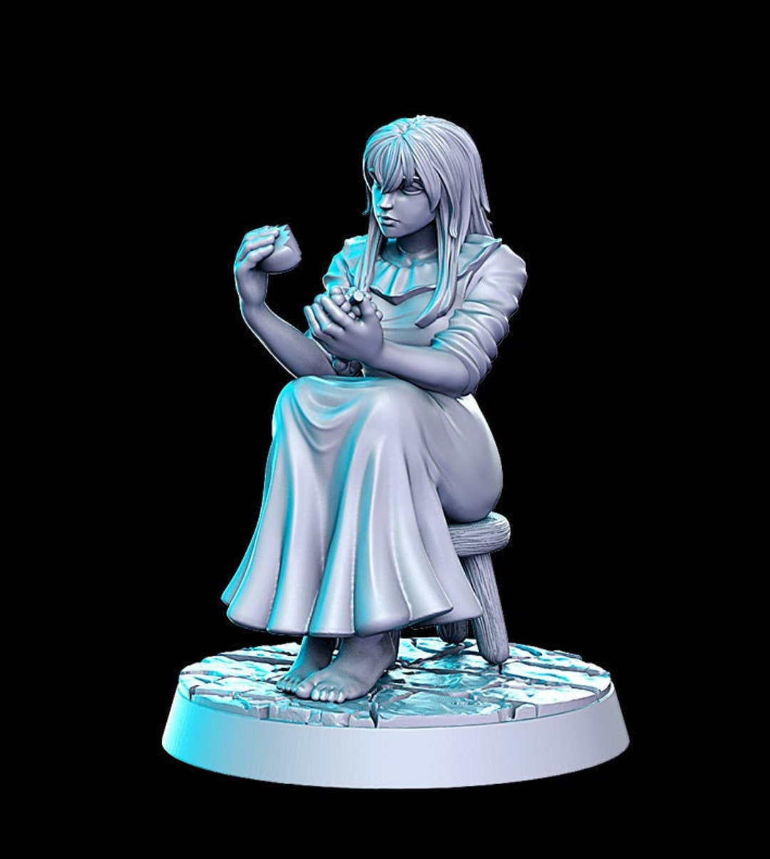 Pinup Sexy Female Peasant NPC | 28mm Scale | 32mm Scale Miniature ...