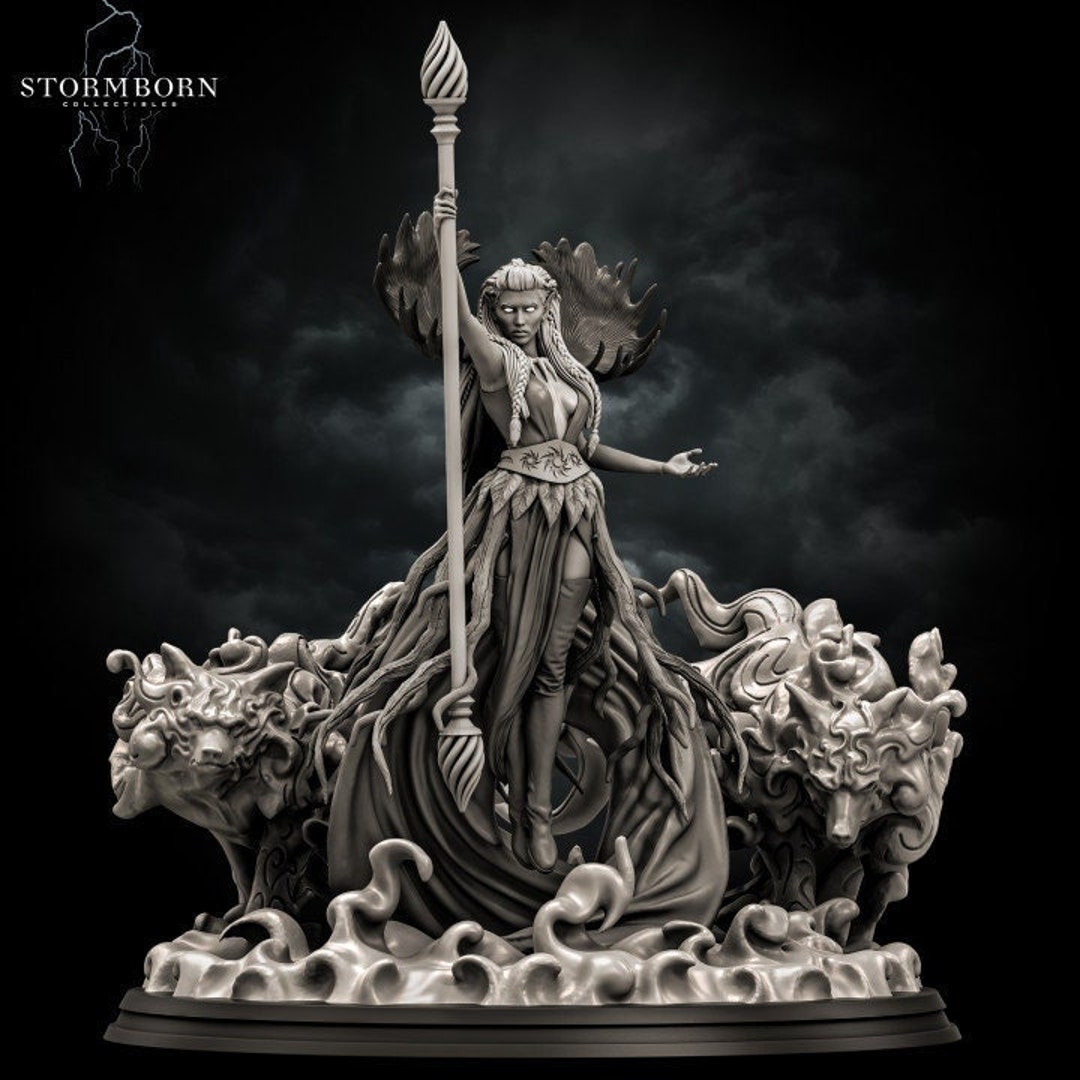Arch Druid Miniature | Elf Nature Caster | Resin RPG Figure - Etsy