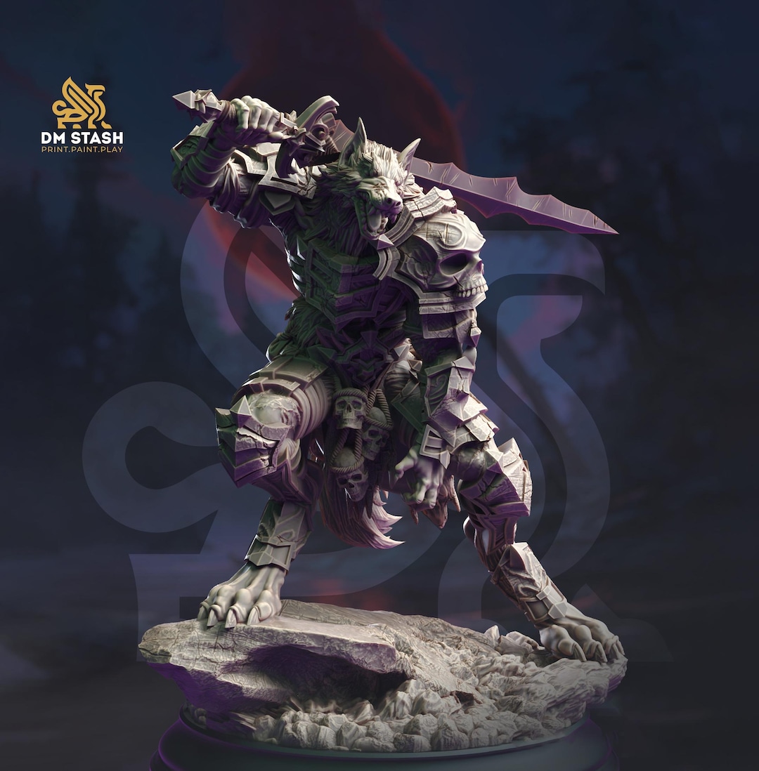 Werewolf Fighter, Wolf Folk, Wolfkind in Armor | 5 Sizes /scales, | D&D ...