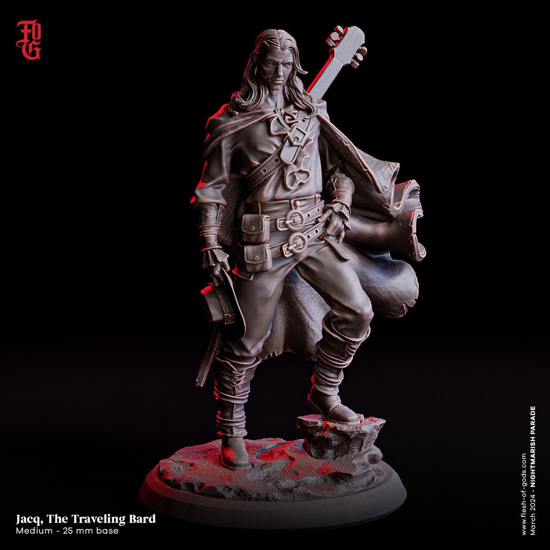 Human Bard Rogue Miniature | Variant II | Resin RPG Figure - Etsy