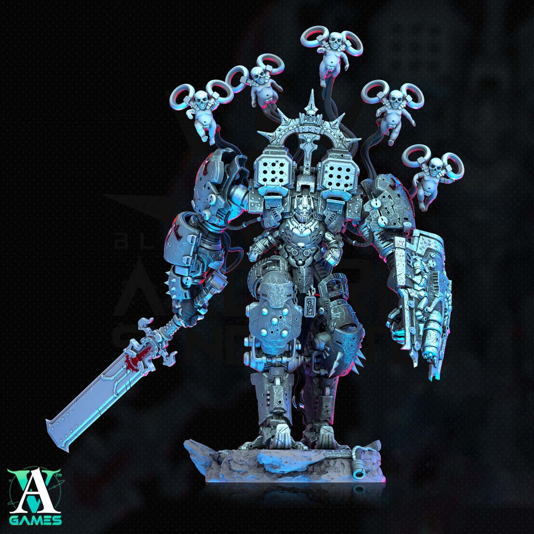 Sci-fi Heavy Battle Mech Knight Miniature Spelljammer 25mm, 32mm, 40mm ...