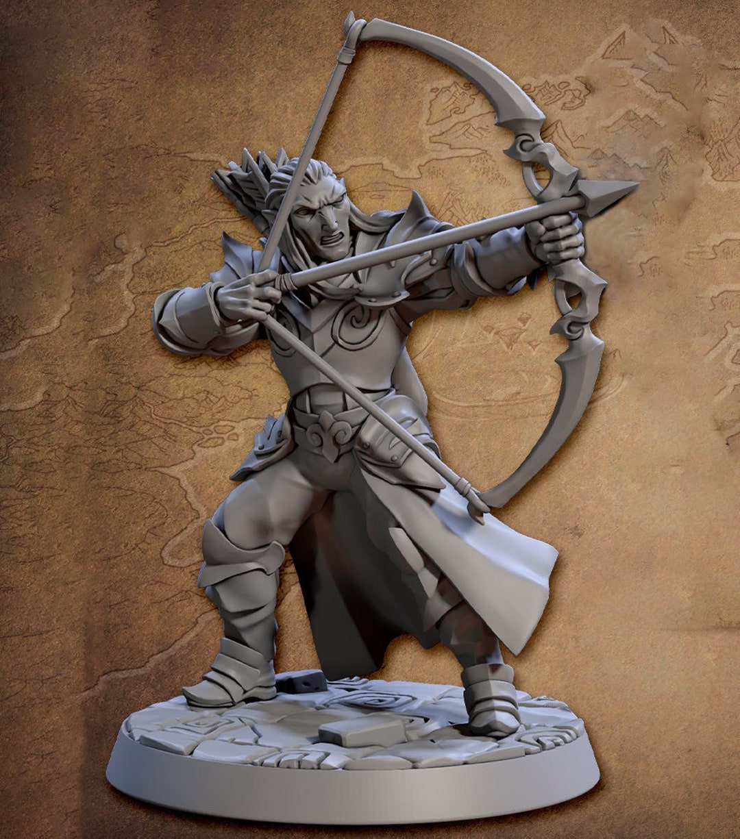 Elf Ranger Fighter Sharpshooter Bow | 28mm, 32mm, 54mm,75mm,100mm Scale ...