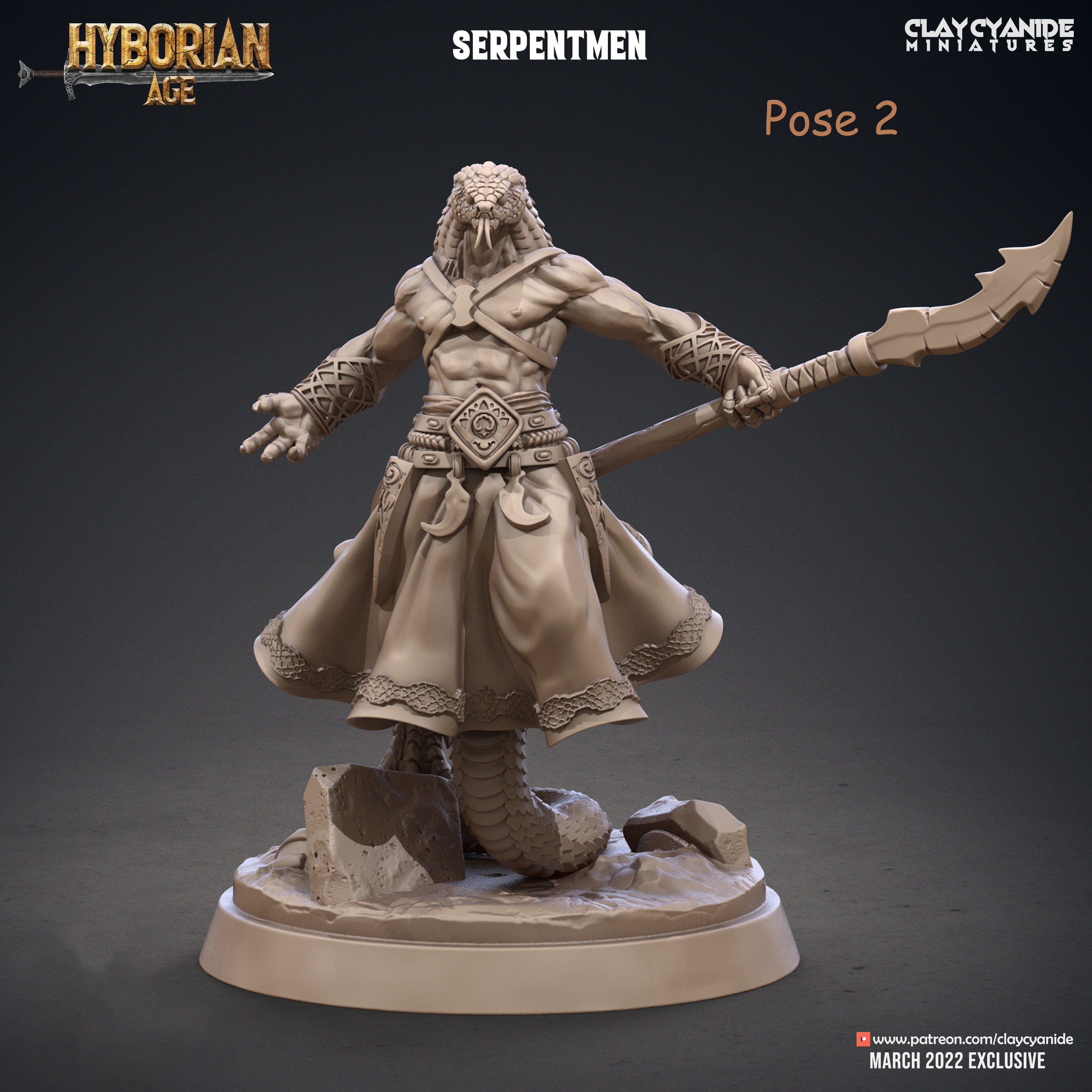 Yuan-ti Abomination Pureblood, Serpentfolk, Serpent-men | 3 Sizes ...