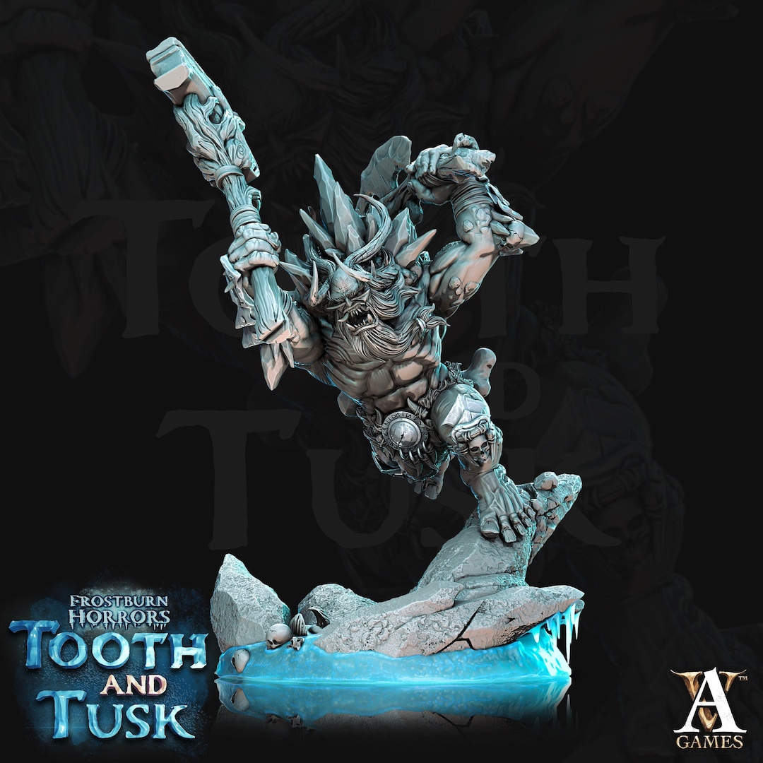 Ice Troll Giant Available in 28mm and 32mm Scale. 70mm Tall | Dnd 5e ...