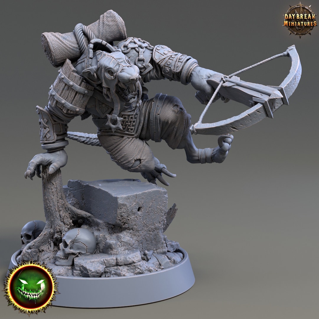Wererat Crossbow Expert, Ratfolk, Ratman |resin| Dungeons and Dragons ...