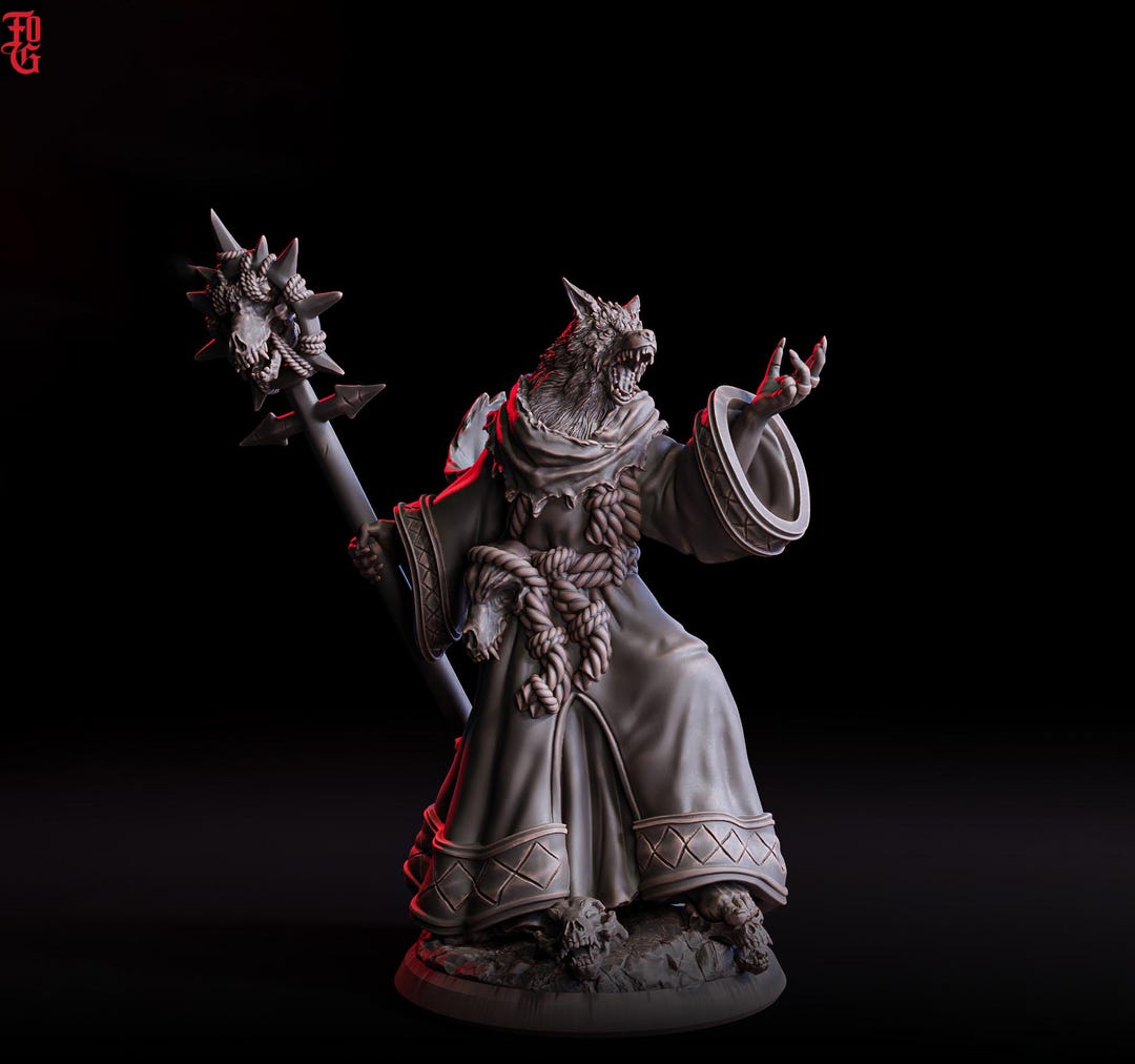 Werewolf Wizard, Druid, Sorcerer, Wolf Folk, Wolfkind | 5 Sizes /scales ...