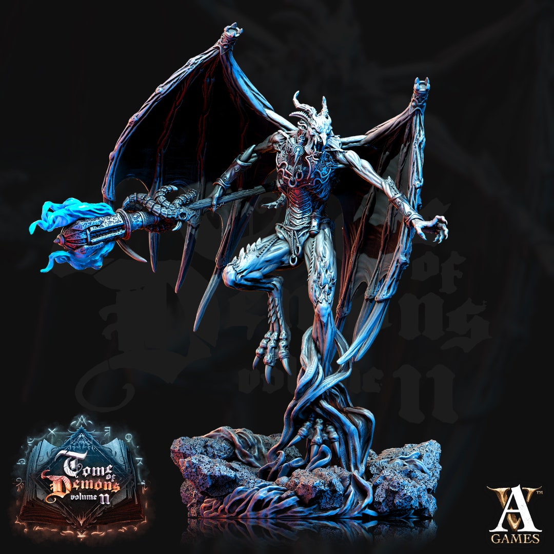 Tanar'ri Vrok Demon - Horned Devil | 90mm Tall | 28mm, 32mm & 75mm ...