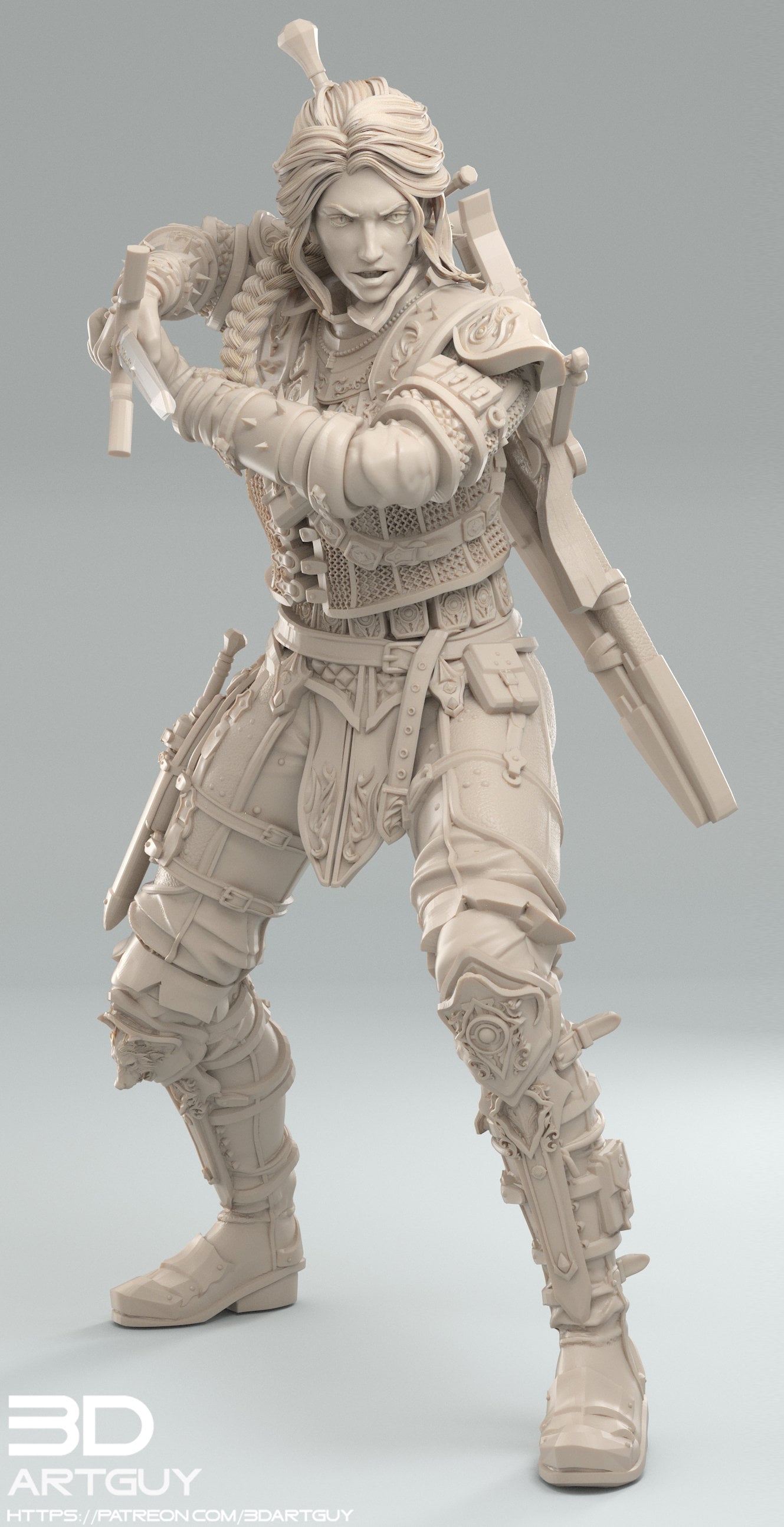 Pinup Female Human Fighter Ranger Monster Hunter PC NPC - Etsy