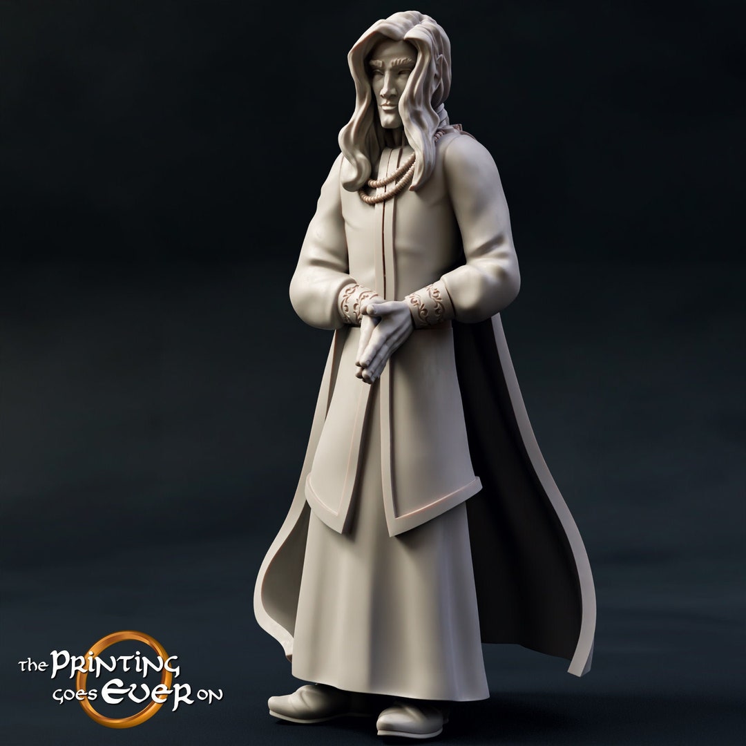 Elf Wizard Sorcerer Mage Resin Miniature | 3 Sizes /scales | Pathfinder ...
