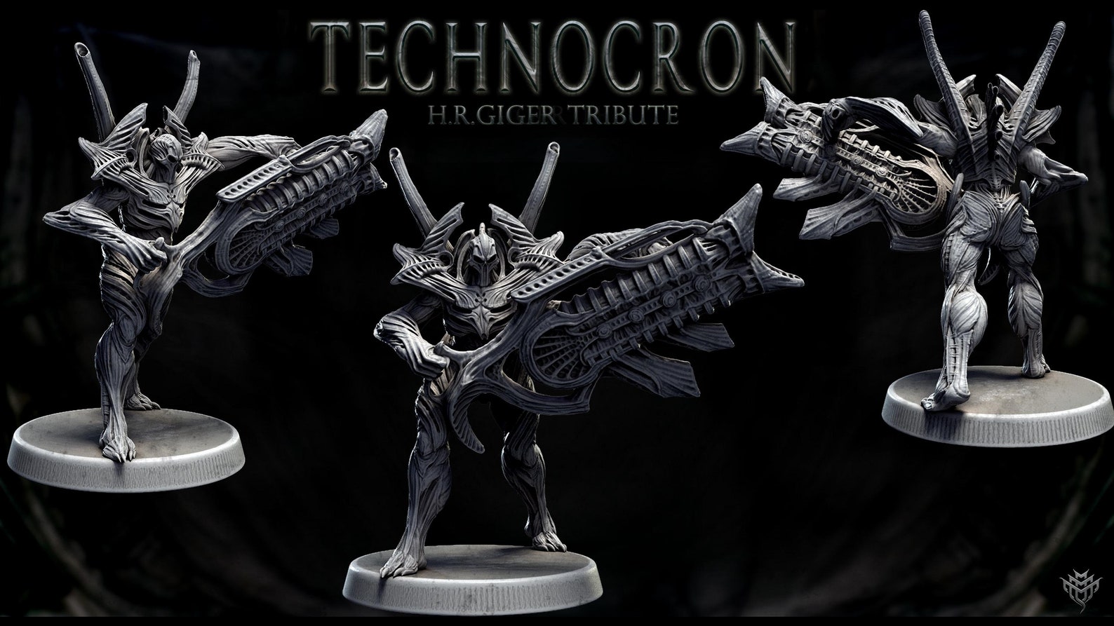 Sci-fi Miniature Robot Infantry, H.R Giger Style | 5 Base Sizes | Resin ...
