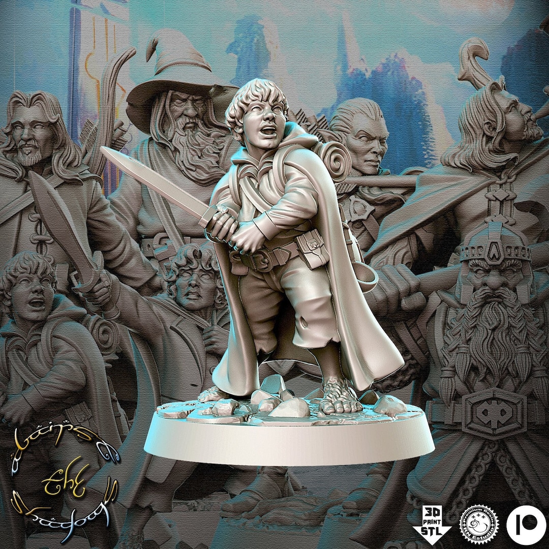 Halfling Rogue Adventurer PC NPC | Resin Miniature | 4 Sizes/scales ...