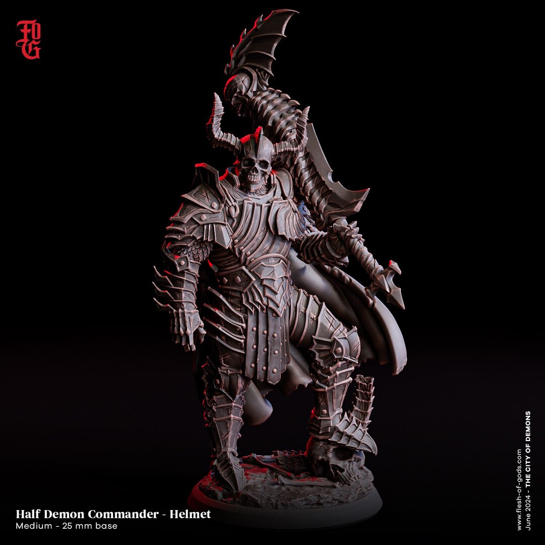 Cambion, Half-demon Commander Fighter | 28mm, 32mm,54mm,75mm,100mm ...