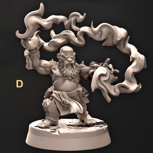 Dwarf Wizard, Sorcerer, Warlock Miniatures | Dungeons & Dragons | 28mm ...