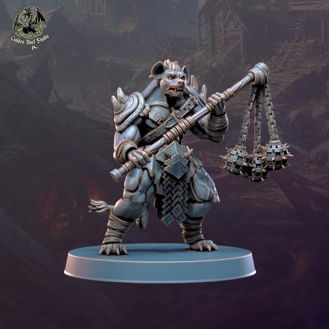 Gnoll Fighter Marauder | Resin Miniature | 5 Sizes /scales | Pathfinder ...