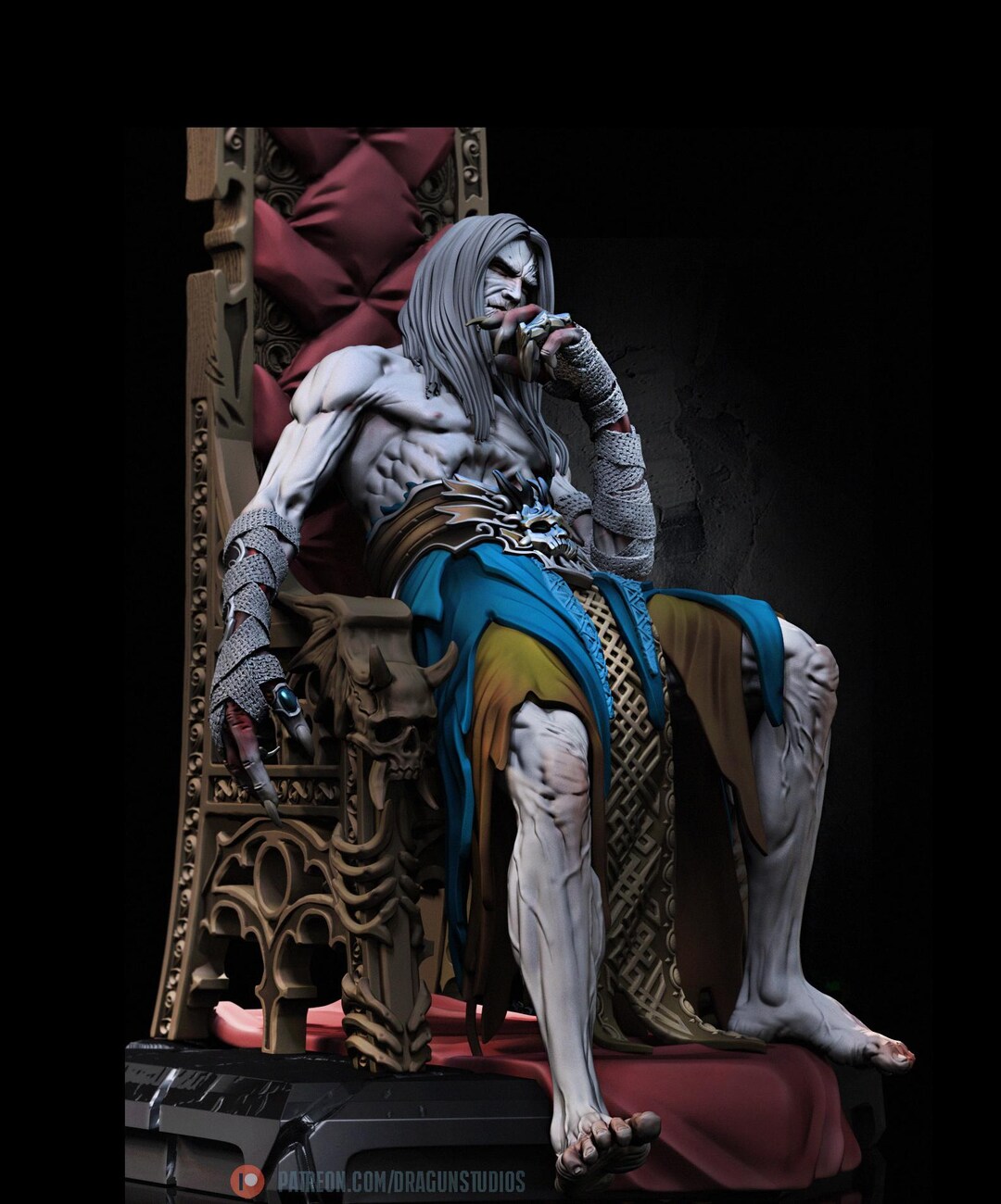 Vampire Lord Strahd on Throne D&D 5e Unpainted Miniature| 5 Sizes ...