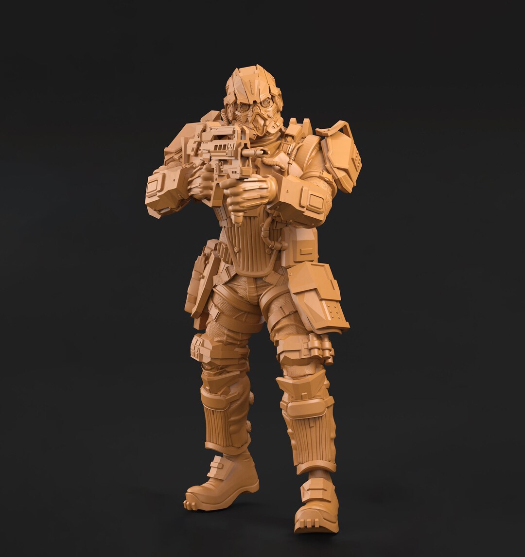 Space Trooper Soldier Sci-fi Miniature | 28mm, 32mm, 50mm, 75mm, 100mm ...