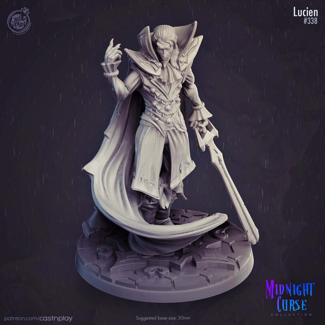 Vampire Lord Strahd Standing | 5 Sizes /scales |undead 5e Miniatures ...