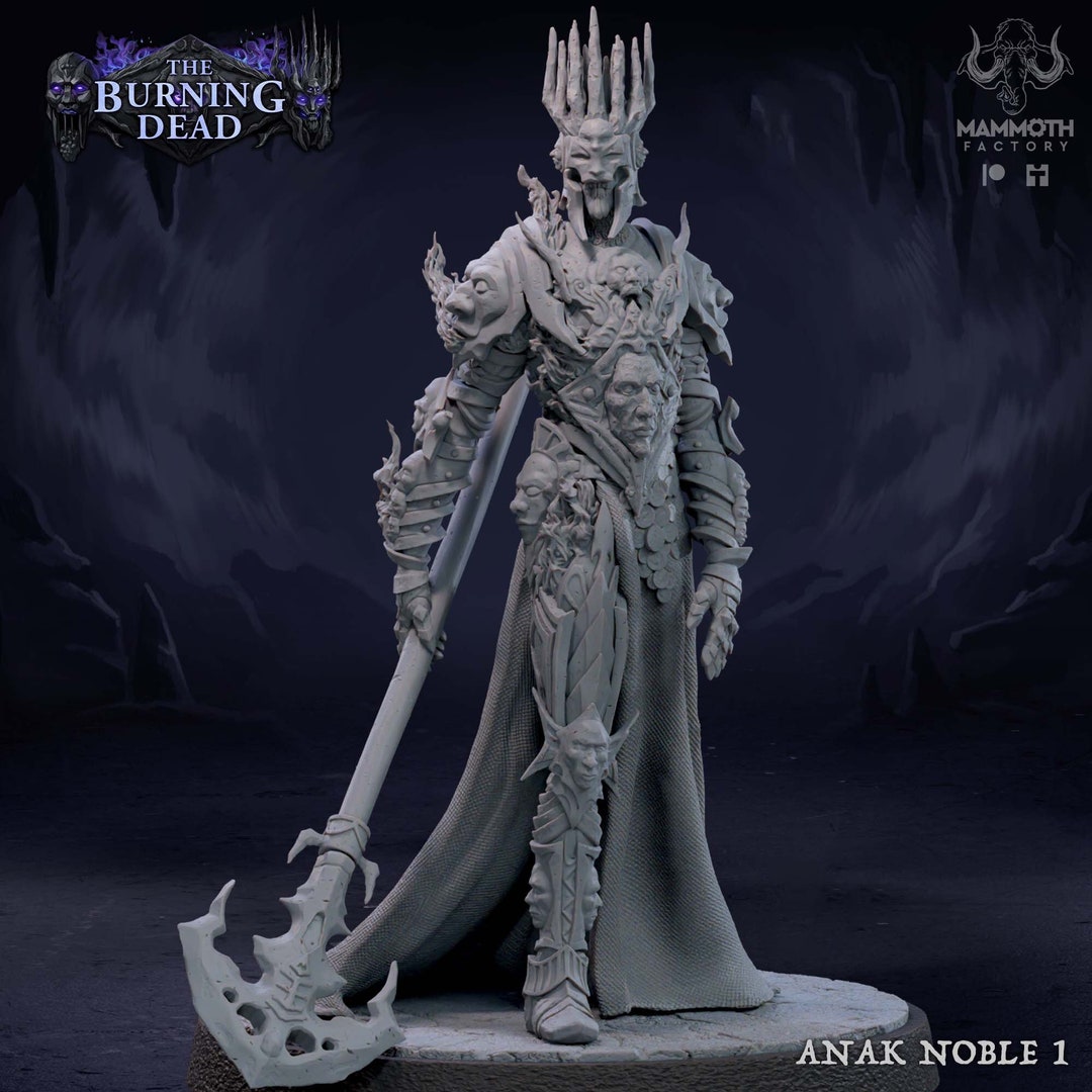 Undead Lich, Death Knight, Mummy Lord Unpainted | 28mm,32mm,54mm,75mm ...