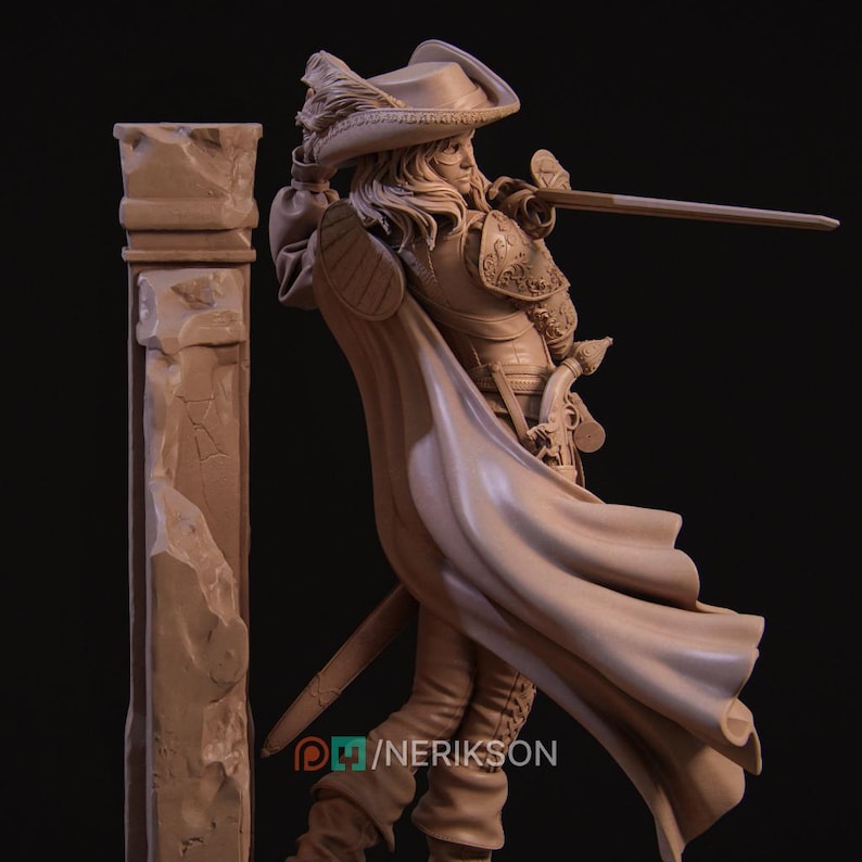 Female Swashbuckler Miniature | Rogue Duelist Warrior | Resin 28mm 32mm ...